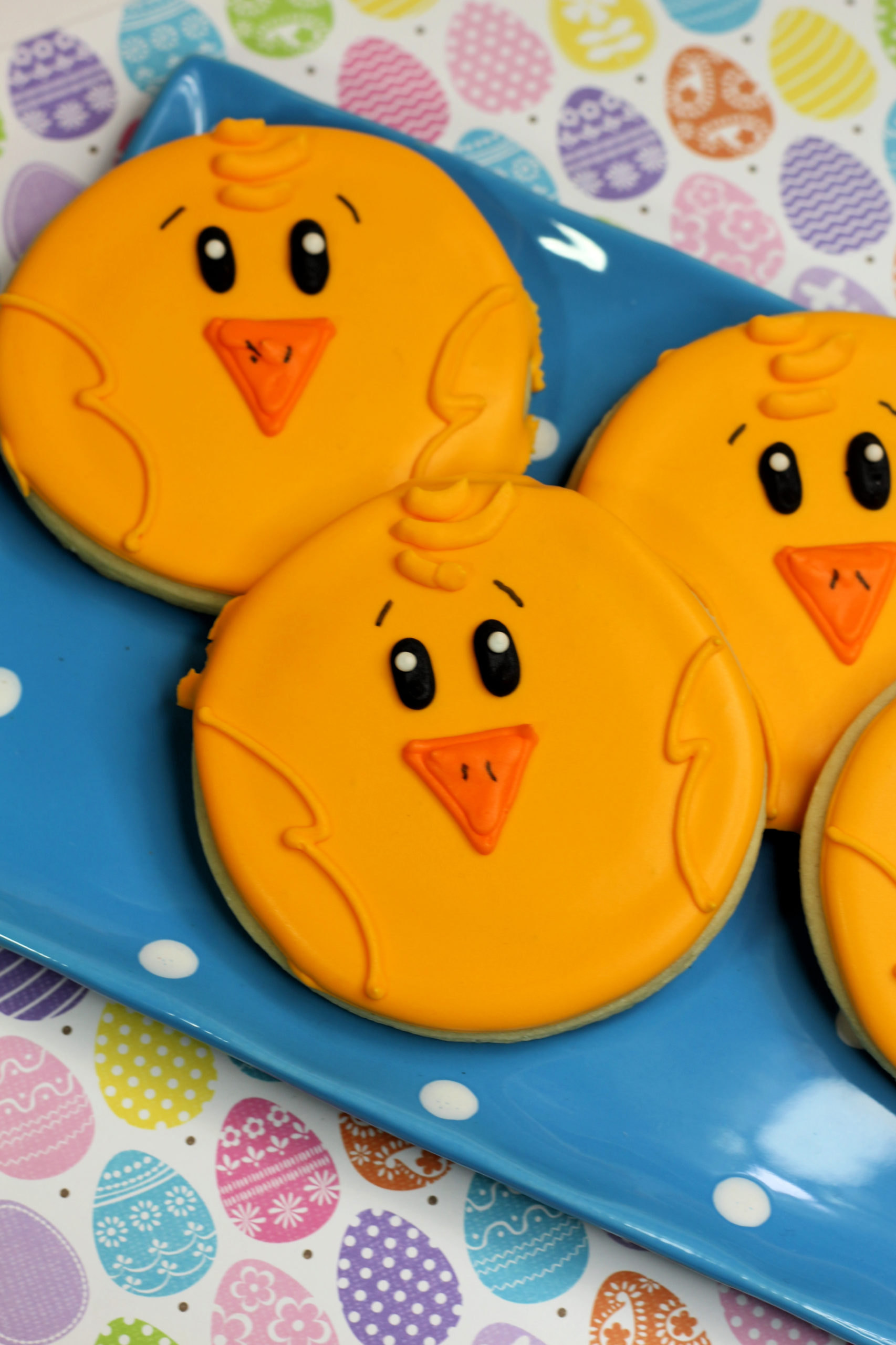 Easter Chick Sugar Cookies - Love On A Plate Cookies