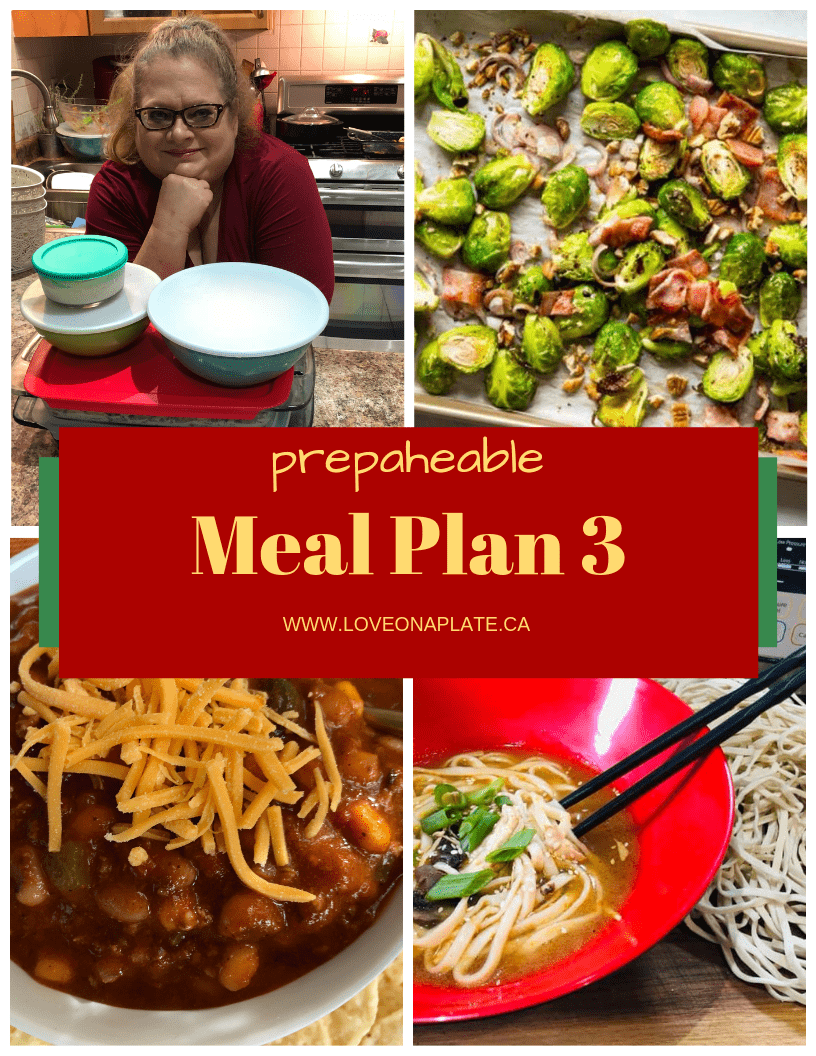 Prepaheadable Meal Plan #3 - Love On A Plate