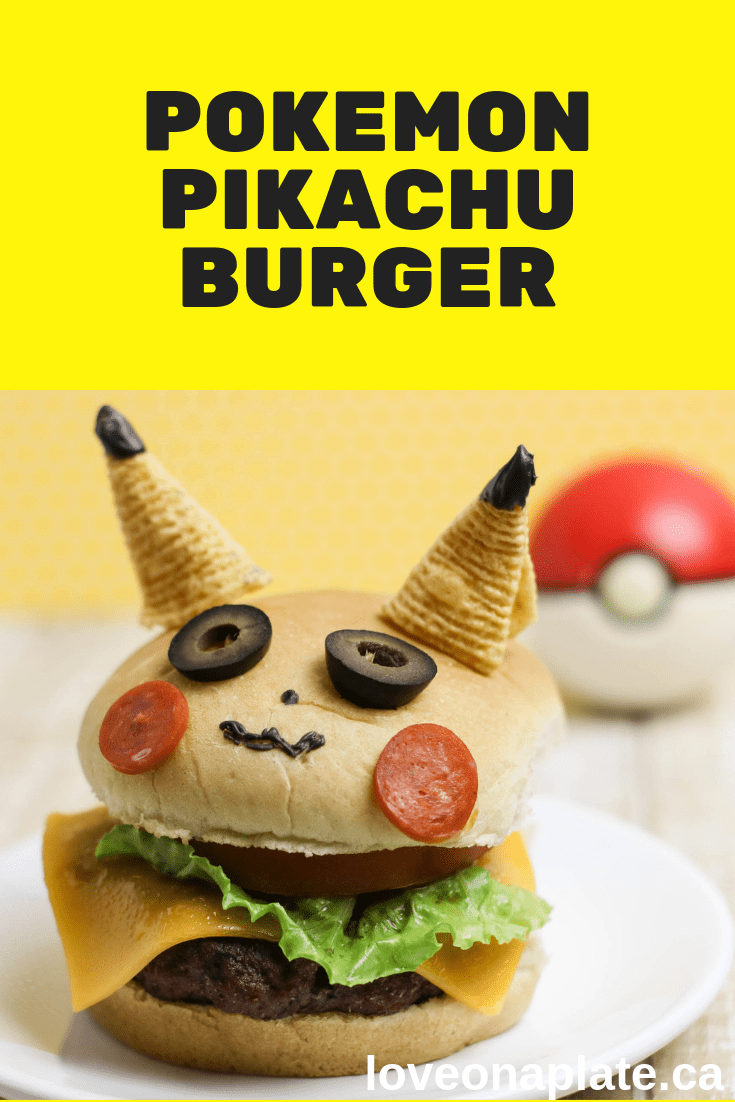 Pikachu Pokemon Burger - Love On A Plate