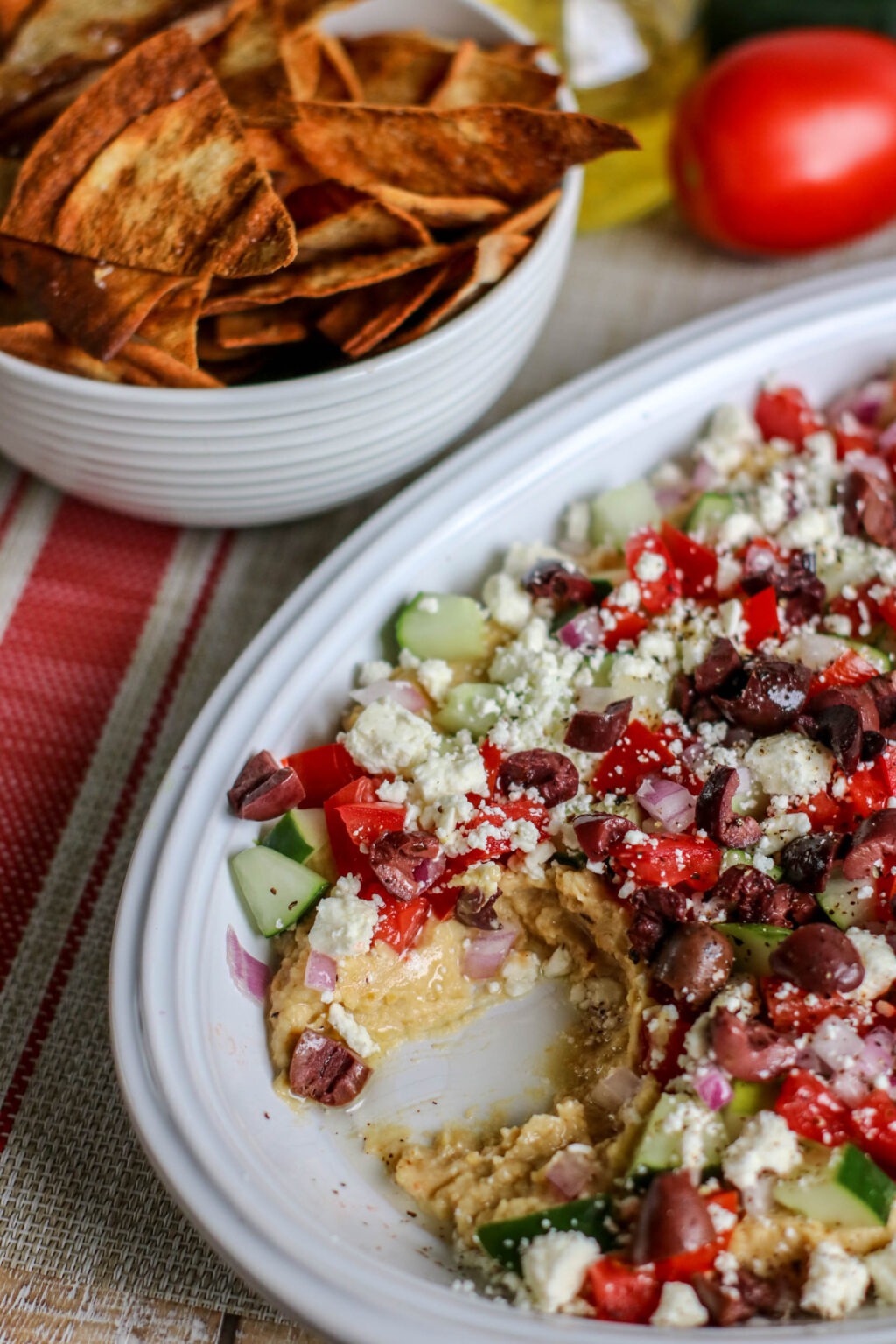 Greek Layered Hummus Dip - Love On A Plate Appetizers
