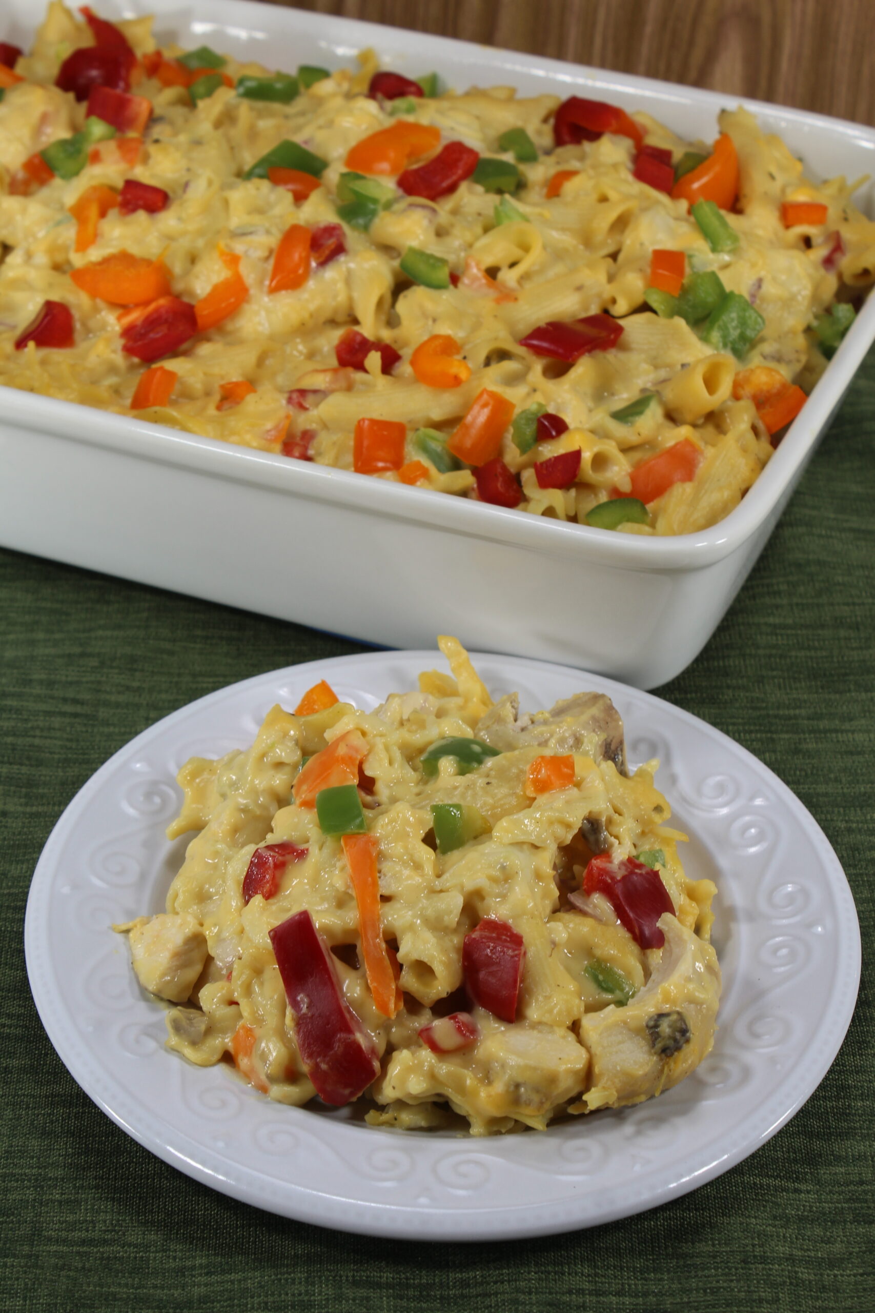 Cheesy Chicken Noodle Casserole - Love On A Plate