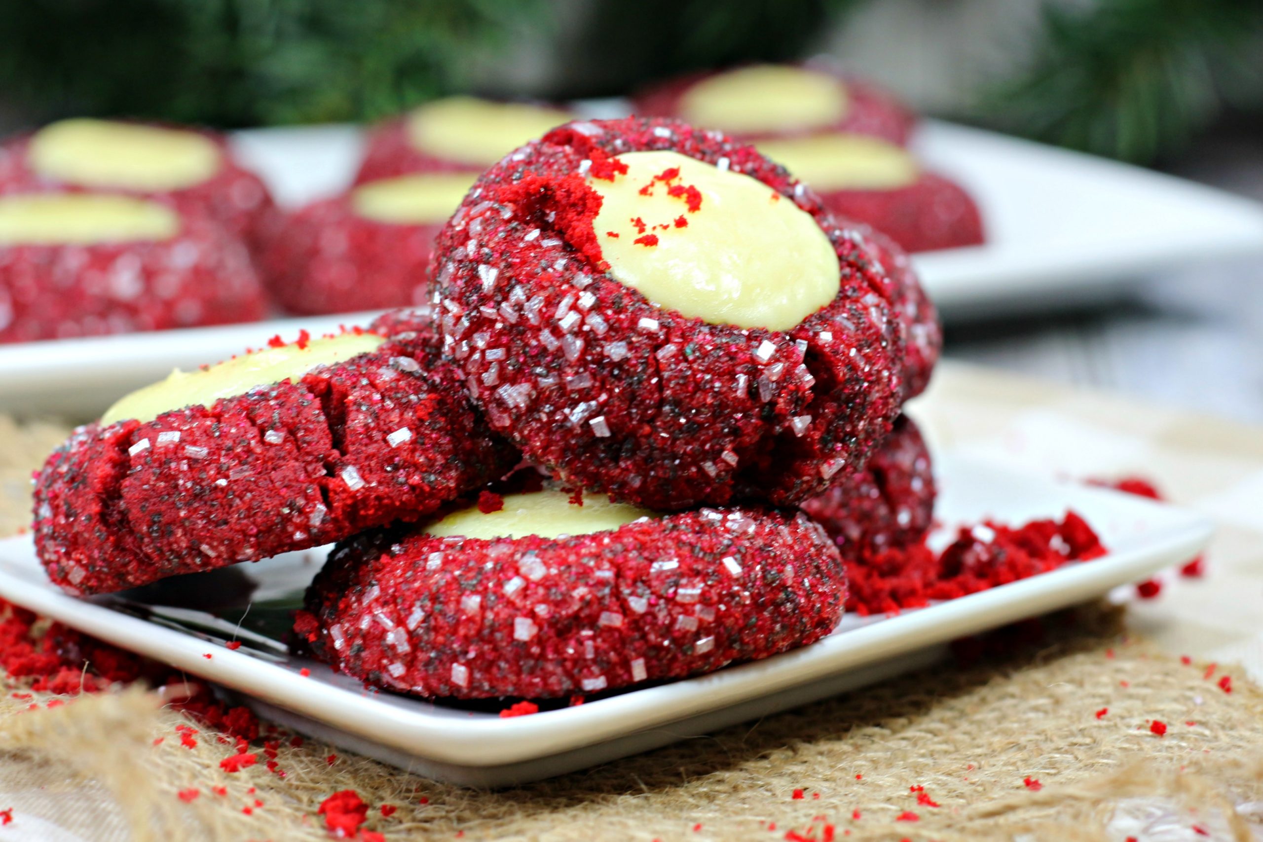 Red Velvet Cheesecake Cookies - Love On A Plate