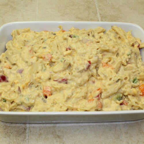Cheesy Chicken Noodle Casserole - Love On A Plate
