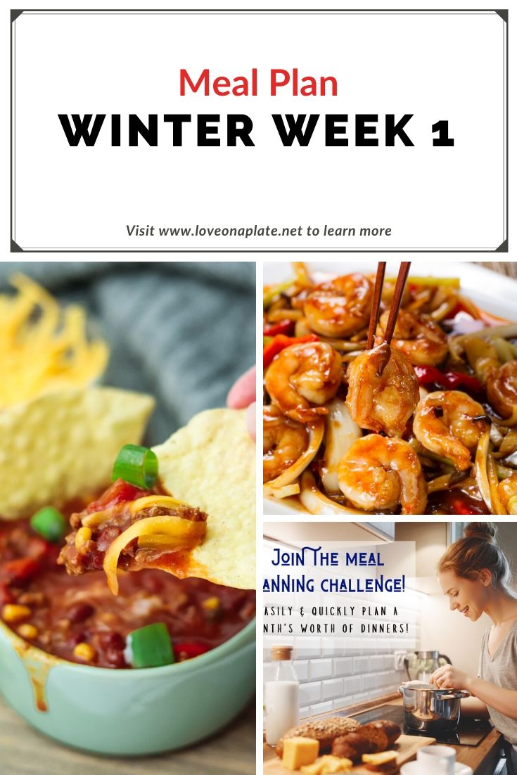 January Meal Plan Week 1 - Love On A Plate Meal Planning