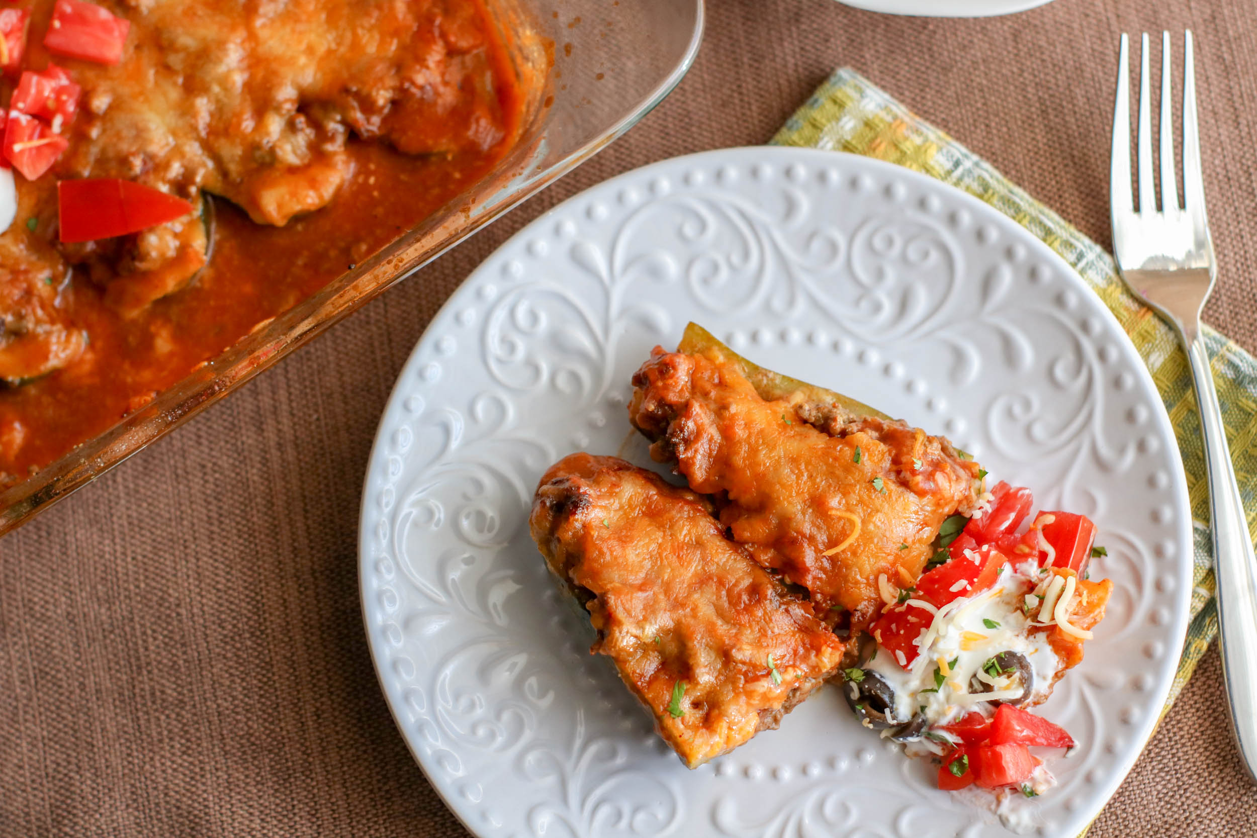 Enchilada Beef Stuffed Zucchini - Love On A Plate Ground Beef